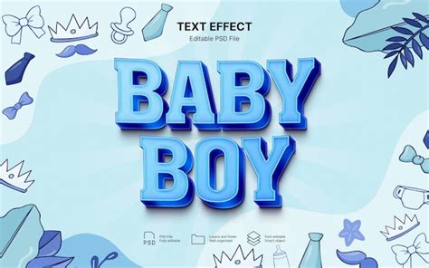 Premium Psd Gender Reveal Text Effect