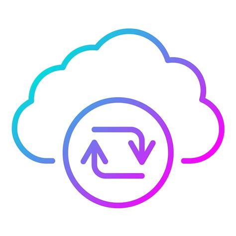Premium Vector Cloud Sync Vector Illustration Style