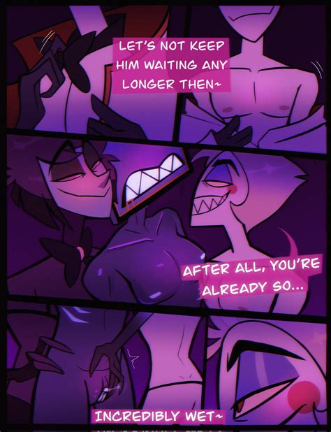 Rule 34 Alastor Hazbin Hotel Comic Dialogue From Behind Frottage
