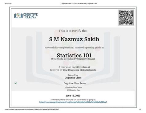 Ibm Developer Skillsnetwork Ta0105en Certificate Cognitive Class Ppt