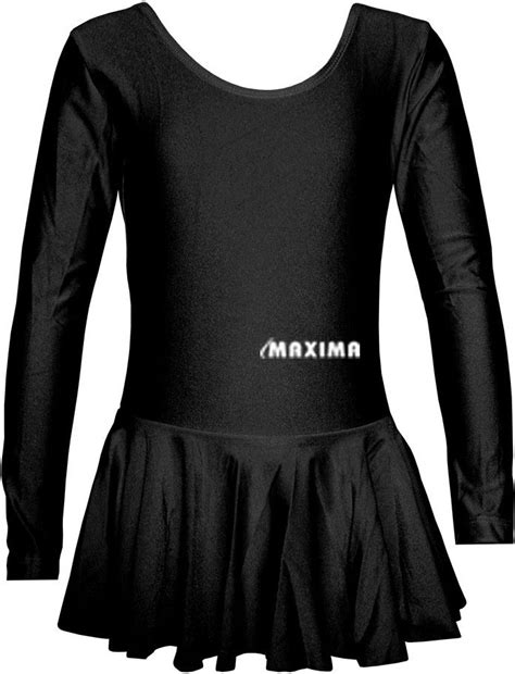 Детско трико с дълъг ръкав и поличка Maxima черно Ozone Bg