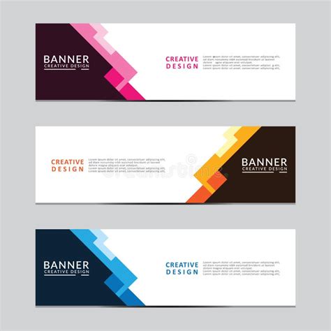 Vector Abstract Geometric Design Banner Web Template Modern Design Vector Illustration Stock