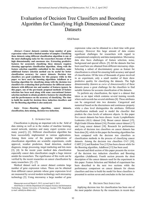 pdf evaluation of decision tree classifiers and boosting algorithm