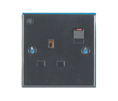 Black 13 Amp Socket Outlet Po330