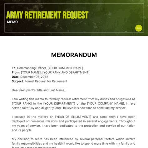 Free Army Memo Format Template To Edit Online