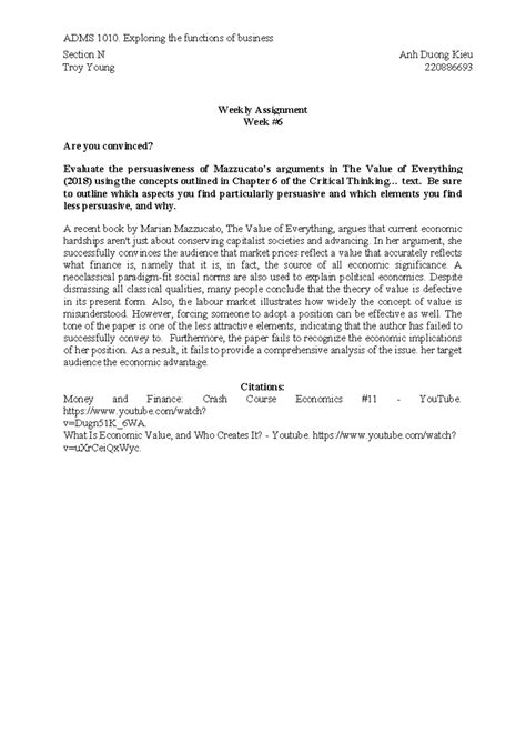 week 6 assignment adms1010 section n adms 1010 exploring the