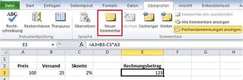 Excel Kommentare In Formeln Einbetten Pcs Campus