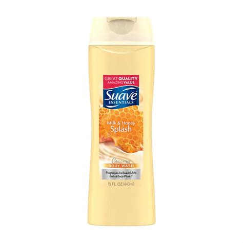 Suave Essentials Milk And Honey Splash Body Wash 15 Oz 6 Pack