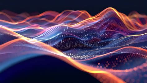 Abstract Digital Wave Of Glowing Particles Futuristic Technology Concept Stock Video Video Of