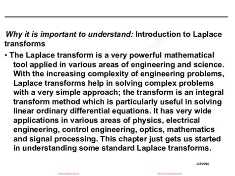 Pdf Toán Ứng Dụng Trong Kỹ Thuật Đh Sư Phạm Kỹ Thuật Hồ Chí Minh Lecturelaplace Transform