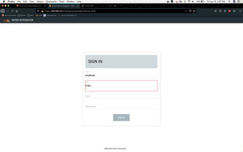 error while logging into wso2 micro integrator dashboard · issue 1384
