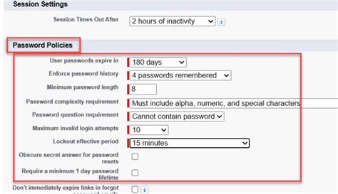 How To View And Edit Password Policies Of Profiles In Salesforce