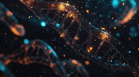Abstract Representation Of Dna Strands In Motion Premium Ai Generated