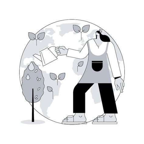 Premium Vector Reforestation Abstract Concept Vector Illustration