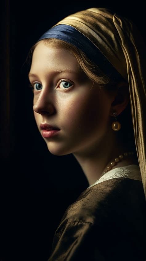 Ai Generated Images Girl With A Pearl Earrings
