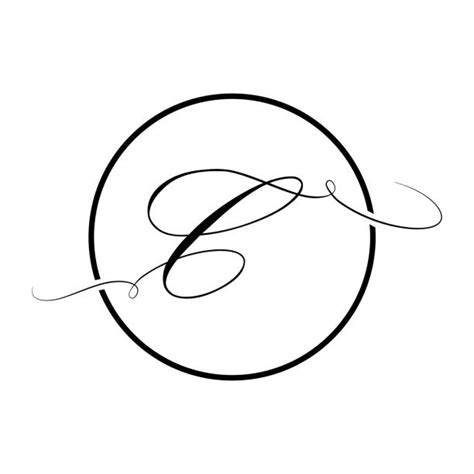 Fancy Script Letter C