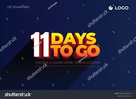 Eleven Days Left Days Go Stock Vector Royalty Free Shutterstock