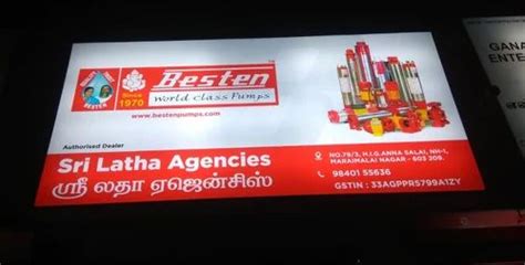 Led Backlight Sign Board Safety Standard Water Proof Operating