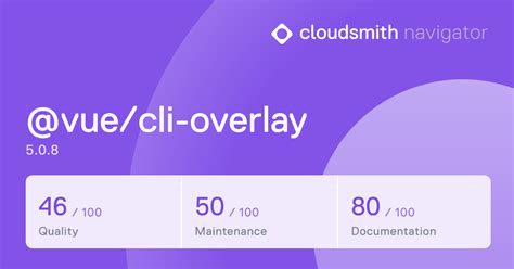 Vuecli Overlay 508 Npm Package Quality Cloudsmith Navigator