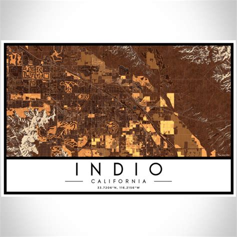 Indio California Map Print In Ember — Jace Maps