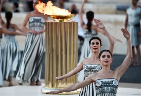 Olympic Flame Handover Ceremony Marks Transition From Greece To Paris 2024