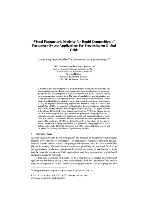 pdf visual parameteric modeler for rapid composition of parameter