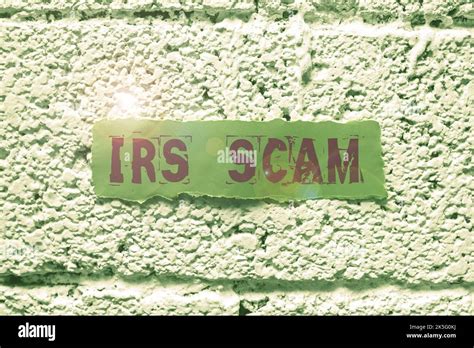 Conceptual Caption Irs Scam Concept Meaning Targeted Taxpayers By Pretending To Be Internal
