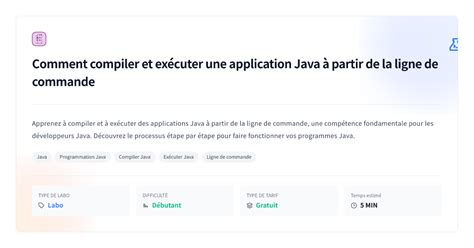 Comment Compiler Et Exécuter Une Application Java à Partir De La Ligne De Commande Labex