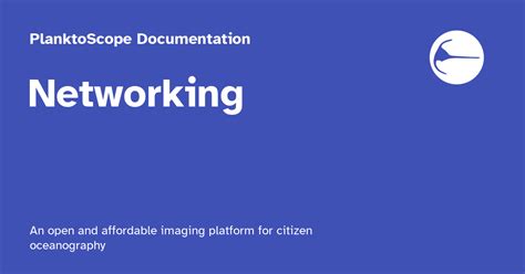 Networking Planktoscope Documentation