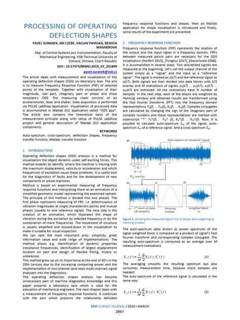Mmscience 2019 03 Processing Of Operating Deflection Shapes Pdf