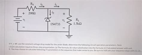 Solved If Vi9v ﻿use The Constant Voltage Drop Model For