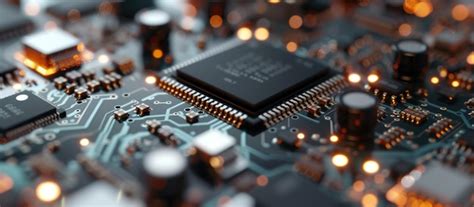 Premium Photo Shallow Focus Captures Silicon Wafer With Processor
