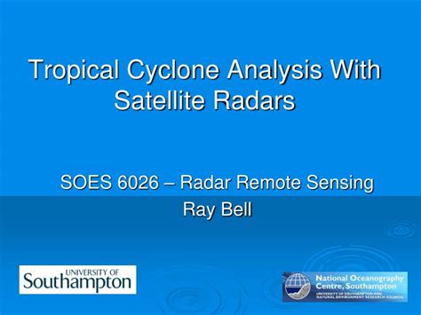 Ppt Tropical Cyclone Analysis With Satellite Radars Powerpoint