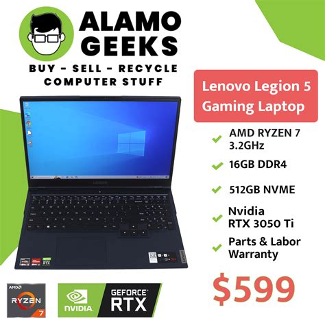Buy Lenovo Legion Gaming Laptop AMD Ryzen GHz GB RAM NVIDIA RTX Ti