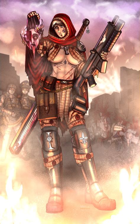 Rule 34 3girls Adepta Sororitas Astra Militarum Background Death Chainsword Chaos Warhammer