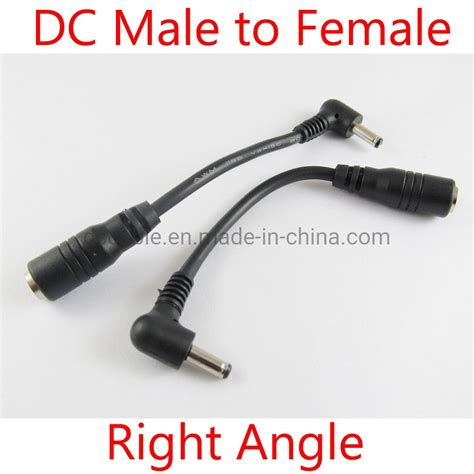 Dc Power Right Angle Adapter Cable Cord Mm X Mm Male To Female Barrel China Dc Cable And