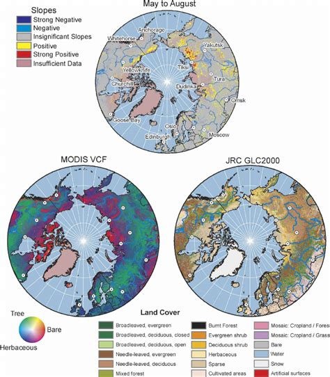 Top Spatial Distribution Of Significant Deterministic Trends In