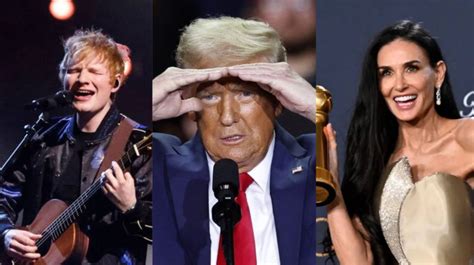 Com Ed Sheeran Trump E Demi Moore Revista Define As 100 Pessoas Mais