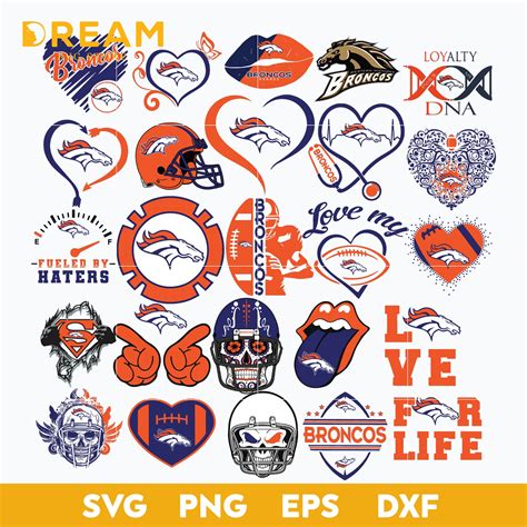 Denver Broncos Bundle Svg Sport Svg Nfl Svg Png Dxf Eps Digital F