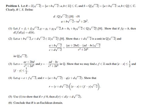 Solved Problem 1 Let R Z 2 A B2 A BZ C And Chegg Com