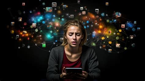 Premium Ai Image A Young Women Surrounded By Floating Social Media