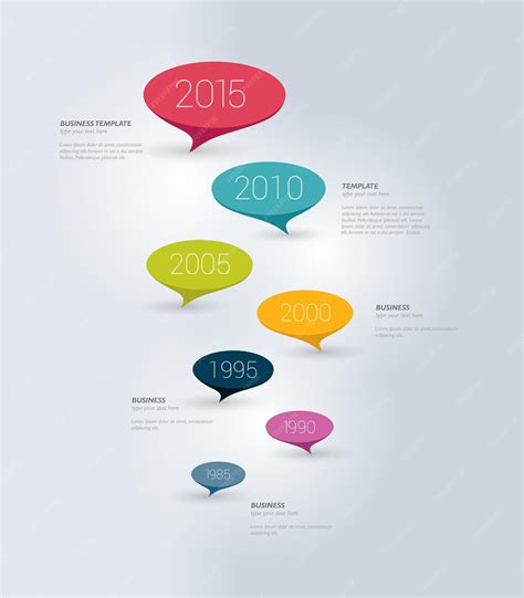 Premium Vector Speech Bubble Timeline Template