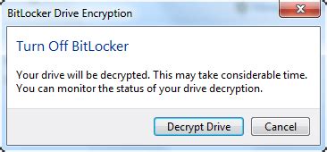 Turn Off Or Disable BitLocker Encryption