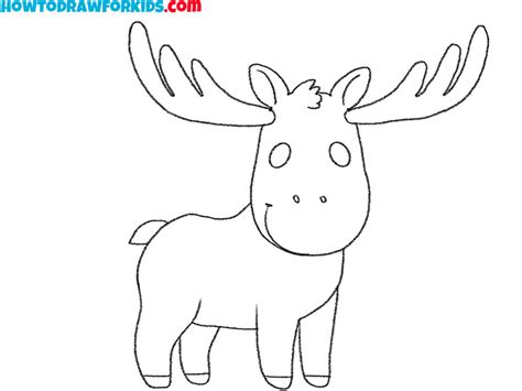 Moose Cartoon Easy
