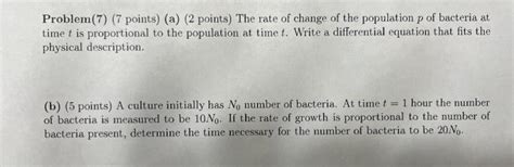 solved problem 7 7 points a 2 points the rate of