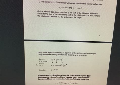 Solved Lab Projectile Motion And Free Fall By Investigating Chegg