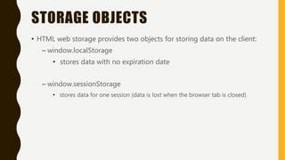 HTML5 Web Storage PPTX