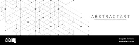 Technology Abstract Lines And Dots Connect Background With Hexagons Hexagons Connection Digital