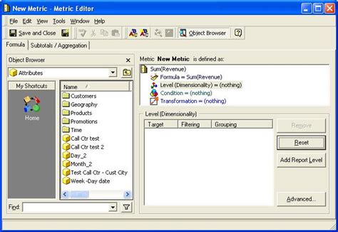 Kb20783 How To Create A Metric That Aggregates To A Higher Level Than The Report Level In