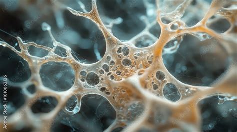 Macro Photograph Capturing The Intricate Networks Of Mycorrhizal Fungi